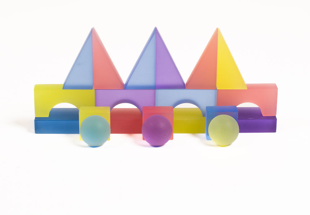 Lumi Translucent Blocks Frosted Color – Kodo Kids
