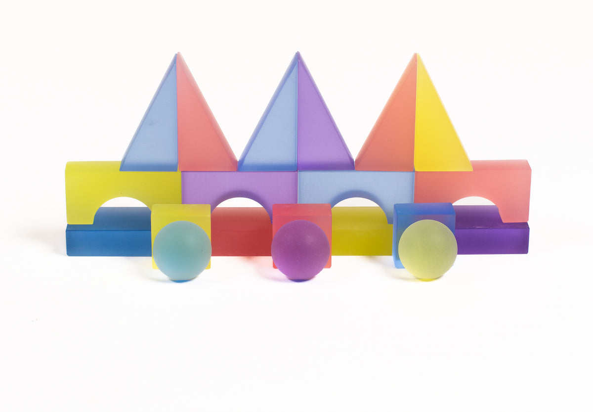 Lumi Translucent Blocks Frosted Color – Kodo Kids
